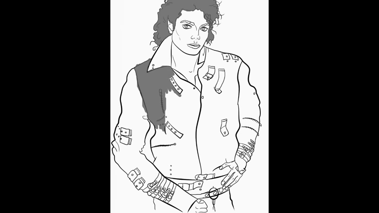 MICHAEL JACKSON COLORING PAGES - HOW TO DRAW