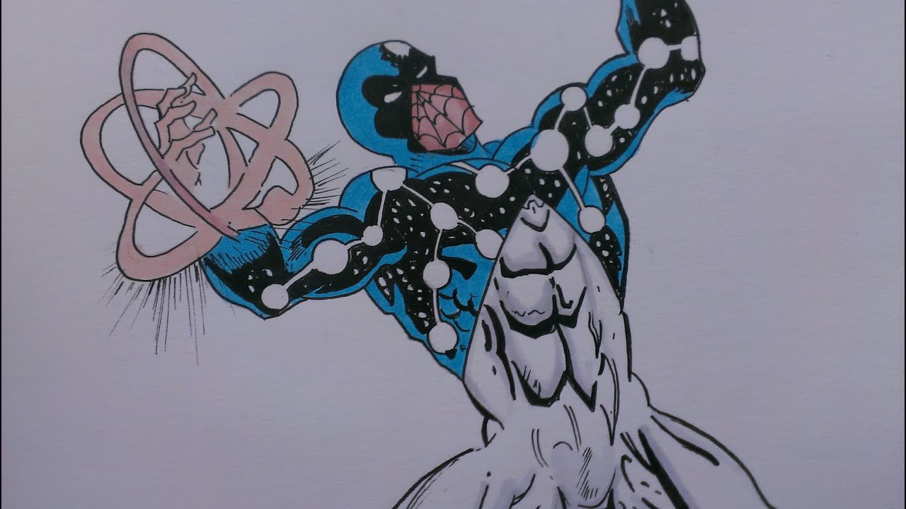 Drawing Cosmic Spiderman, Marvel comics