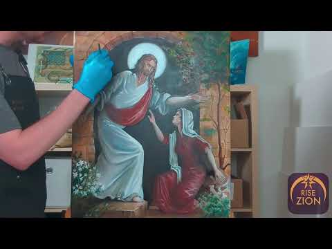 Painting Jesus and Mary Magdalene at the Tomb: | (LIVE 6/26/25🎨)