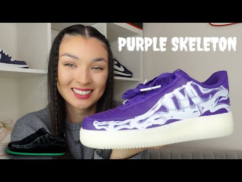 Air Force 1 Purple Skeleton Glow In the Dark Review!