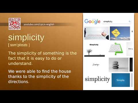 Simplicity : C1 level english vocabulary lesson, www.LipLix.com