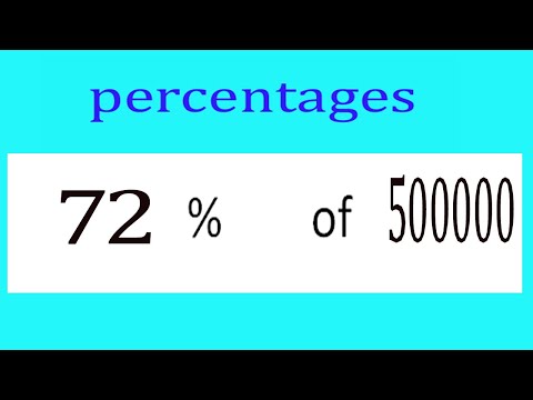 Percentages 72 Percentage(%) of 500000