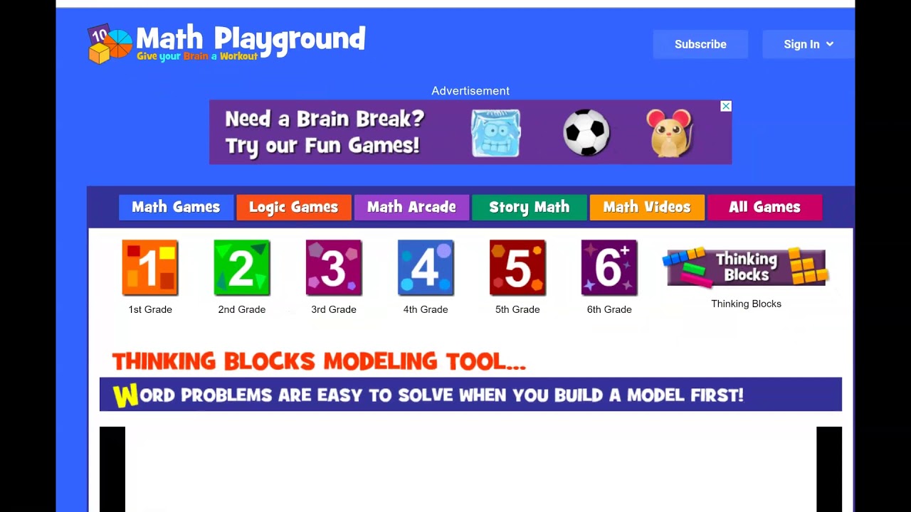 Thinking Blocks Modeling Tool