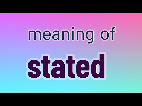 Stated - 7 English Vocabulary Flashcards