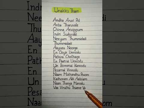 Unakku Thaan Lyrics Revealed in English: Unveiling the Essence