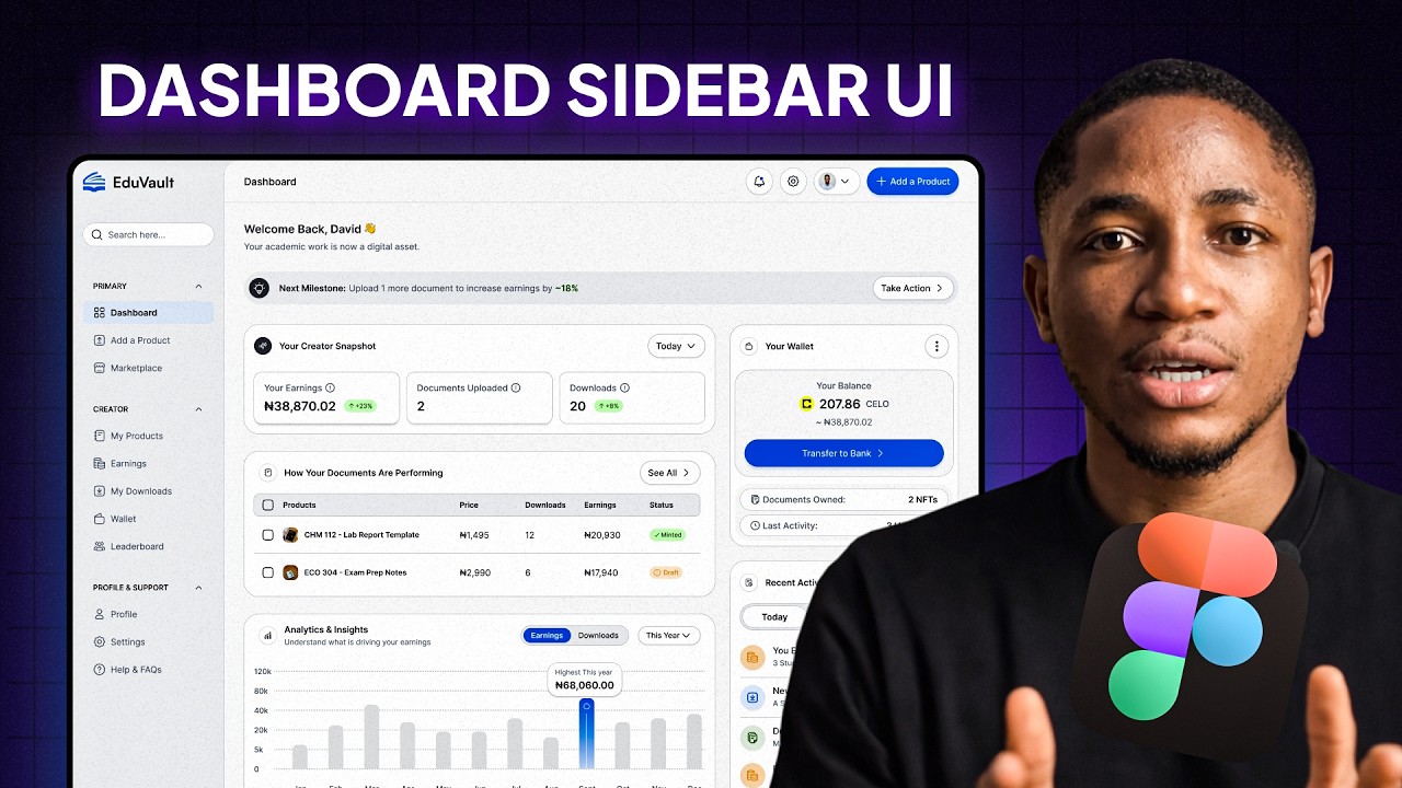 How to Design a Modern Dashboard UI in Figma (Part 1): Real-World SaaS Project - Full Course 2026
