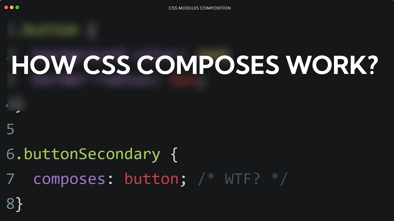 HOW to CSS composes | CSS Modules composition