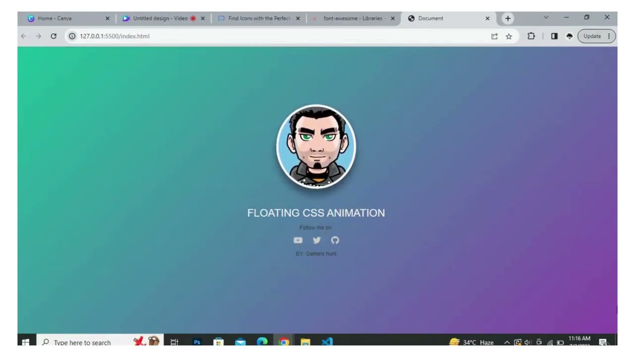 FLOATING CSS ANIMATION using only HTML CSS | CSS Animations