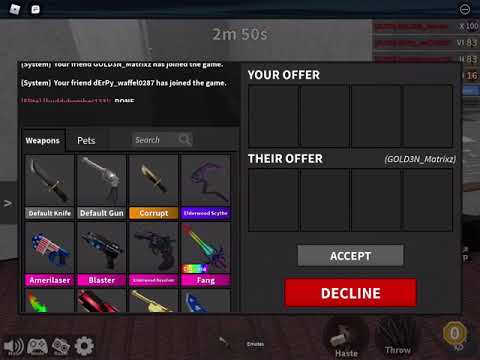 I gave fans in my discord server godly’all in mm2