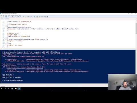 PowerShell ping a list of computers - Tutorial 1