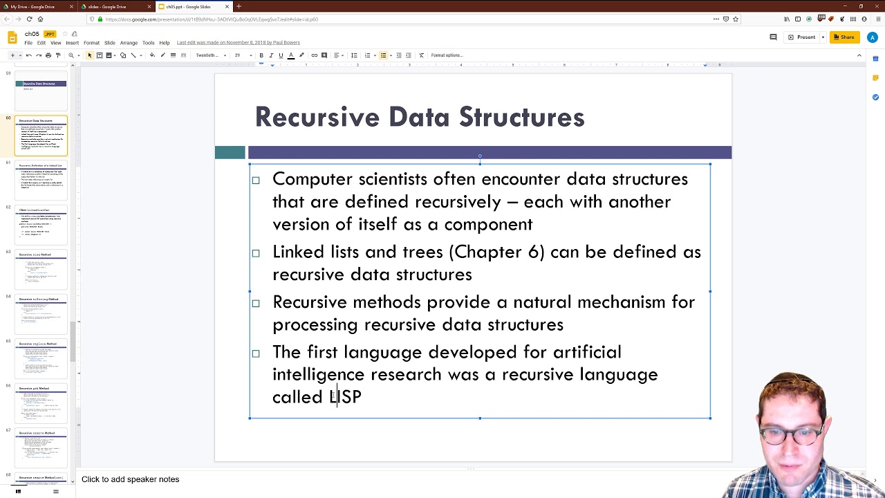 Recursion   Recursive Data Structures