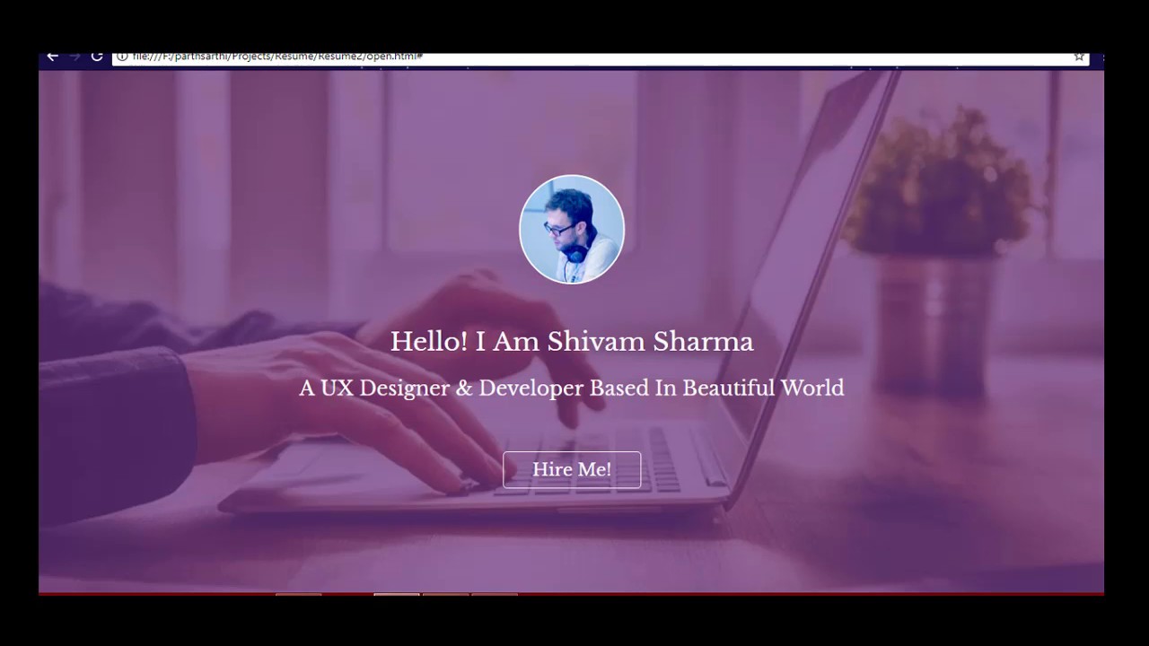 Sample Resume Template Using HTML5 + CSS3