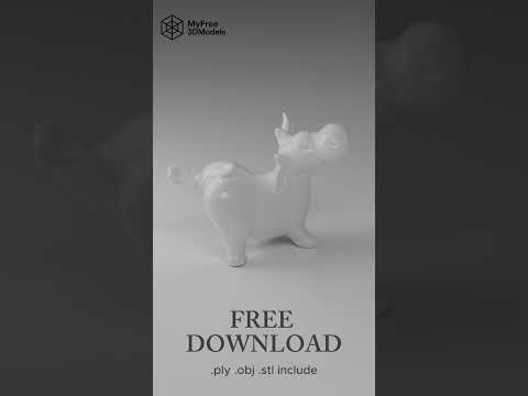 🐄 Download this porcelain-style cow figurine – completely FREE! #3dmodel, #freemodel, #stl, #3dprint