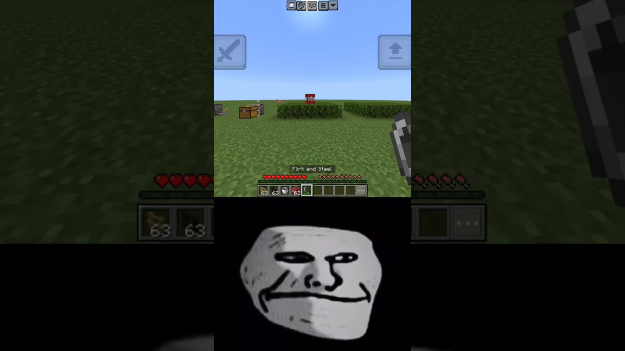 Minecraft logic [Troll Face] 😲 #minecraft #trolface #viral #shrots
