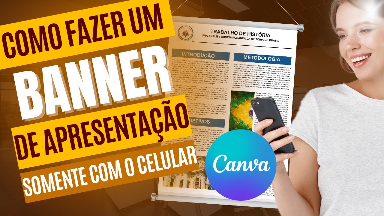 Como fazer um banner de apresentação somente com o celular usando o Canva?