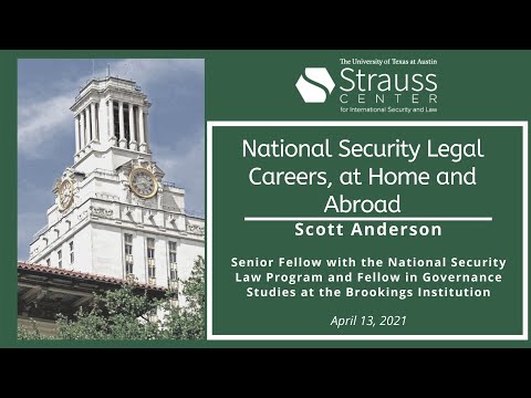 National Security Legal Careers, at Home and Abroad