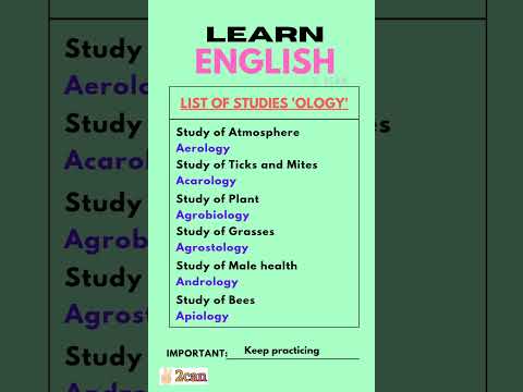 The Study of|ologies list|No.1