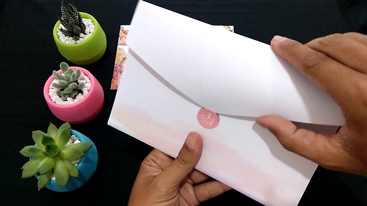 Undangan single hardcover dengan amplop