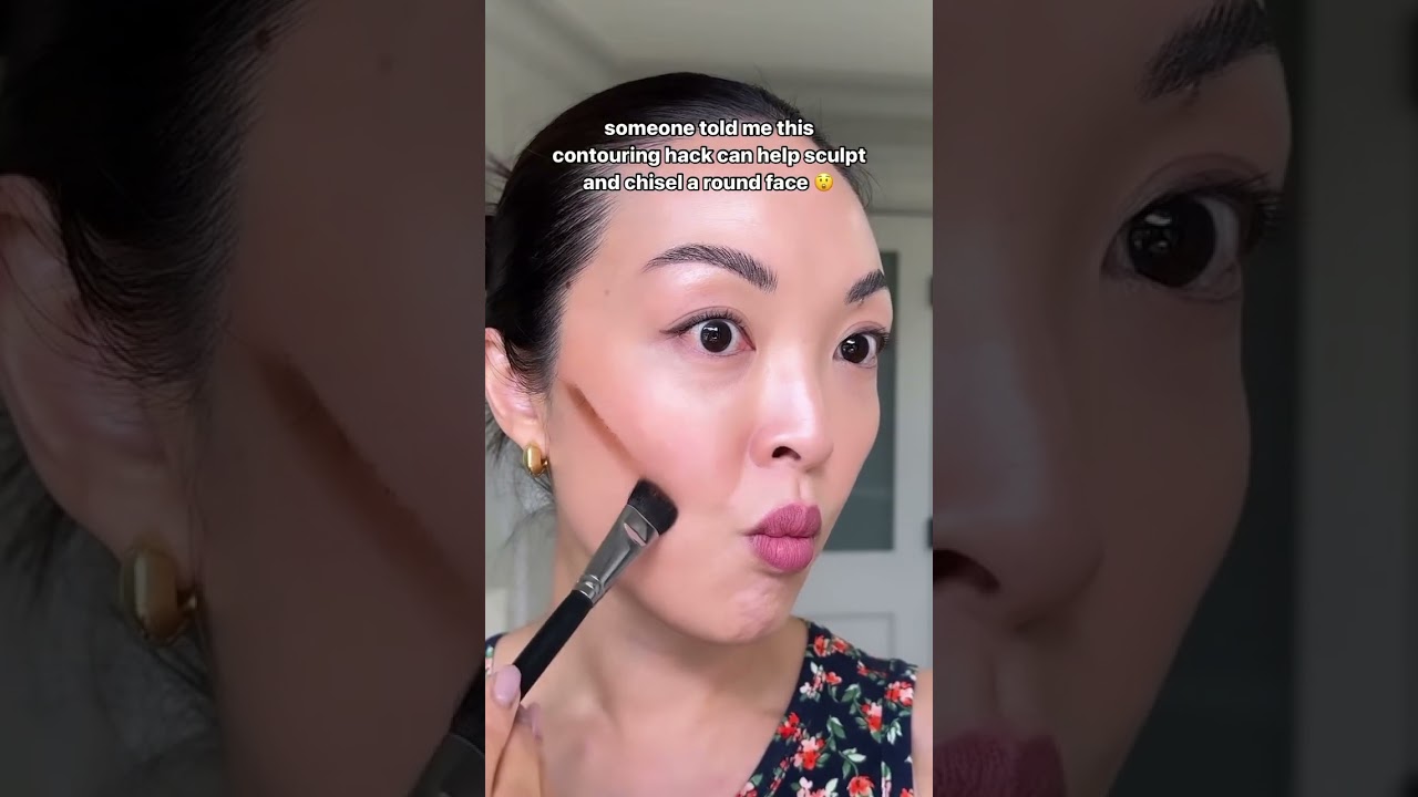 For my round face girlies 😘 ✨ #roundface #contour #contouringhack #contourtip