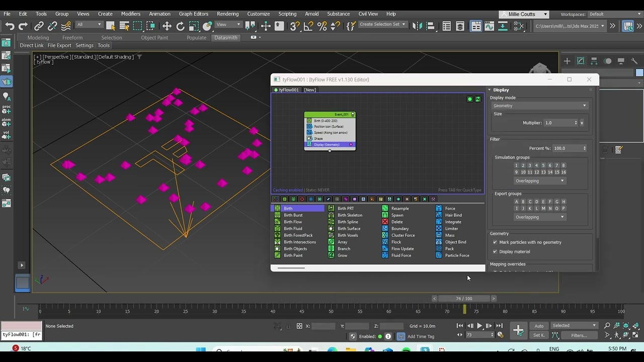 How to use tyflow path follow