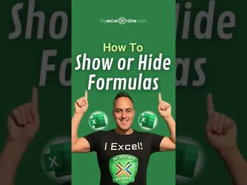 How to Show or Hide Excel Formulas ???????? #shorts