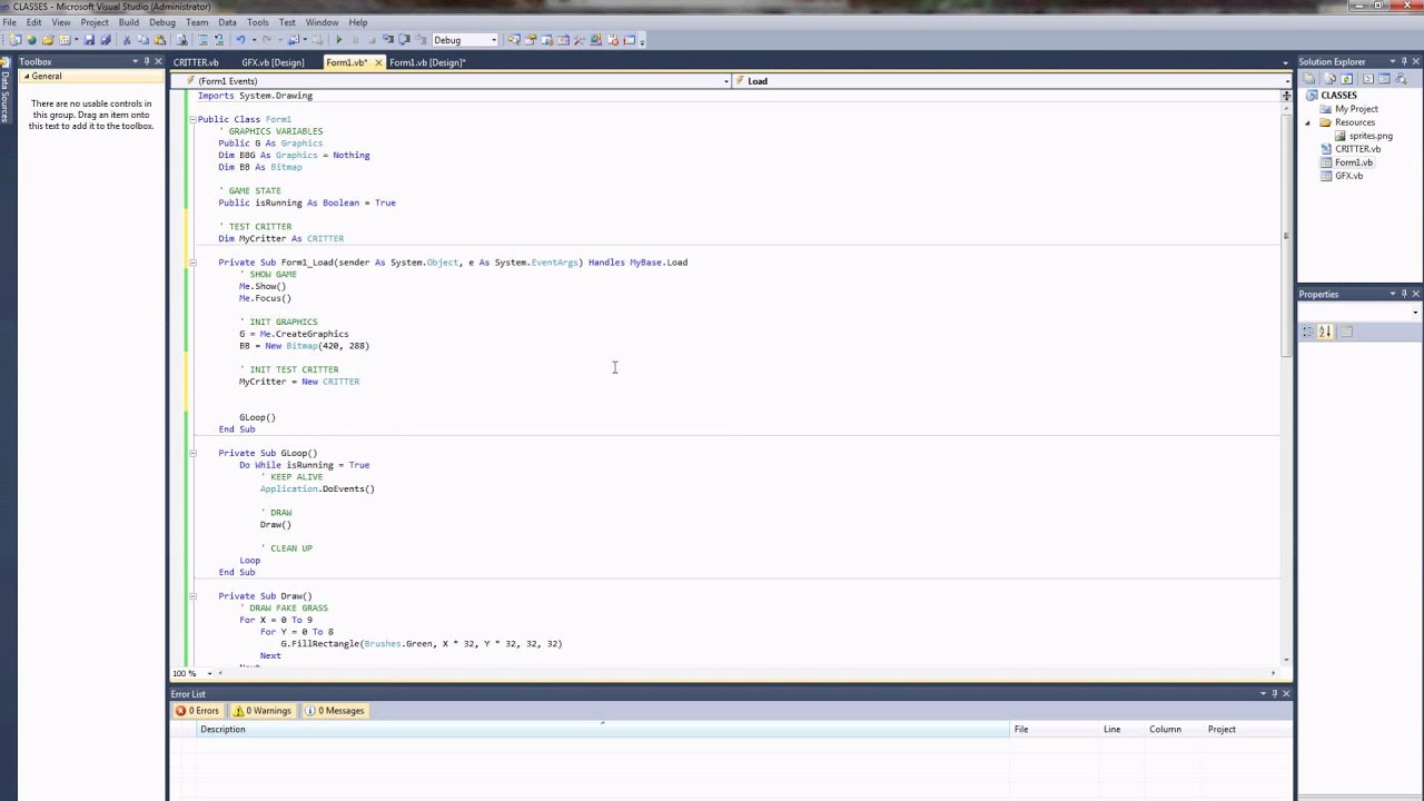 VB.NET Programming Tutorial - Creating Classes and Managing Object Arrays (Visual Basic .NET)