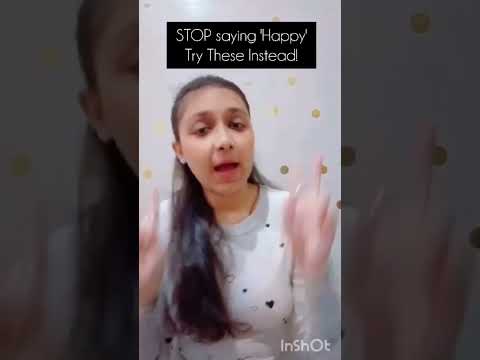 Bored of saying of 'HAPPY' #english #englishvocabulary #synonyms #eslstudents #esllesson #learningya