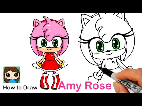 How to Draw Amy Rose | Sonic the Hedgehog