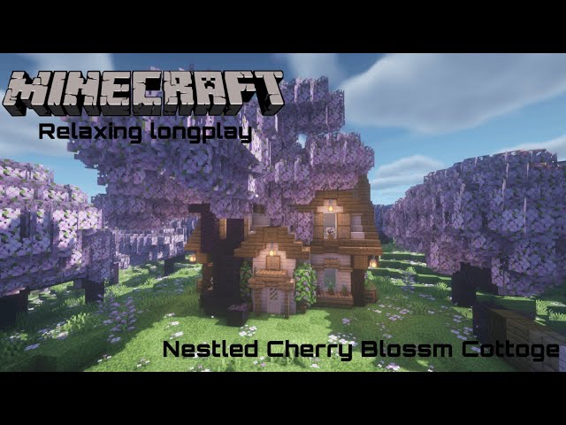 Nestled Cherry Blossom Cottage - .litematic Minecraft Map