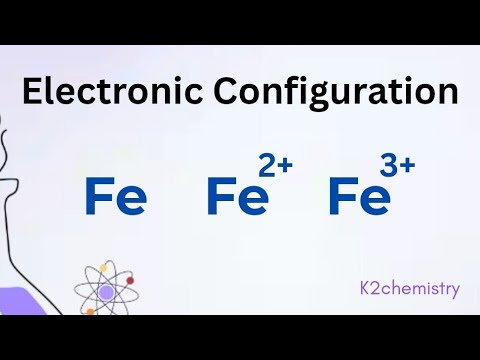 Electron configuration for fe, fe2+ , fe3+ l electronic configuration for iron and its ions l