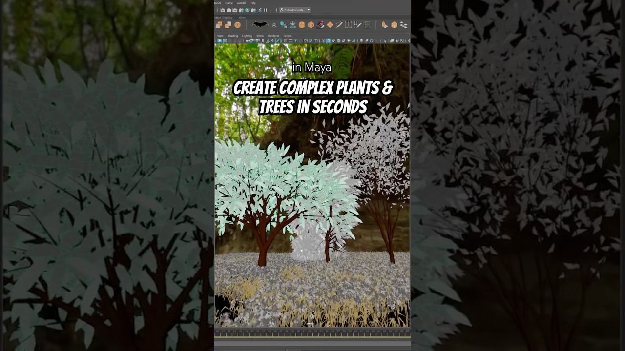 Create Complex Trees & Plants in Seconds! #maya3d #maya #3dmodeling #mayamodeling #environmentart