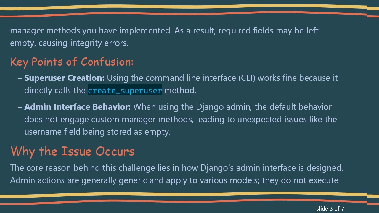 Solving the Custom User Model Issues in Django Admin