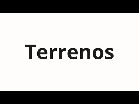 How to pronounce Terrenos