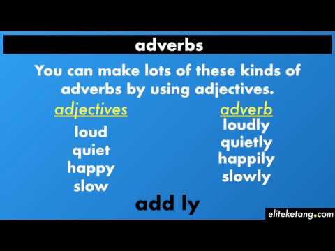 Adverbs of Manner (Describing Verbs)