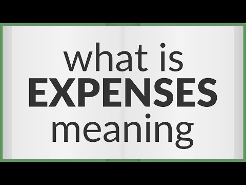 Expenses | meaning of Expenses