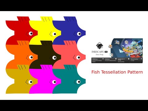 Inkscape Tutorial. Inkscape 1.0 Tutorial. Fish Tessellation Pattern inkscape beginner class