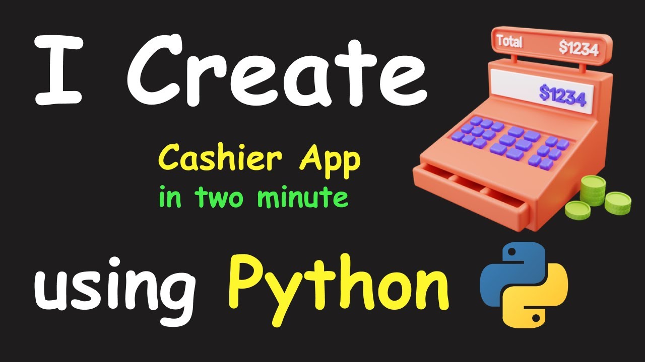 I CREATE CASHIER APP IN 2 MIN USING PYTHON & LEARN PYTHON BY BUILDING SIMPLE PROJECTS