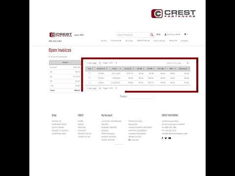 Crest Account Dashboard- Where are my Invoices & how do I pay them?