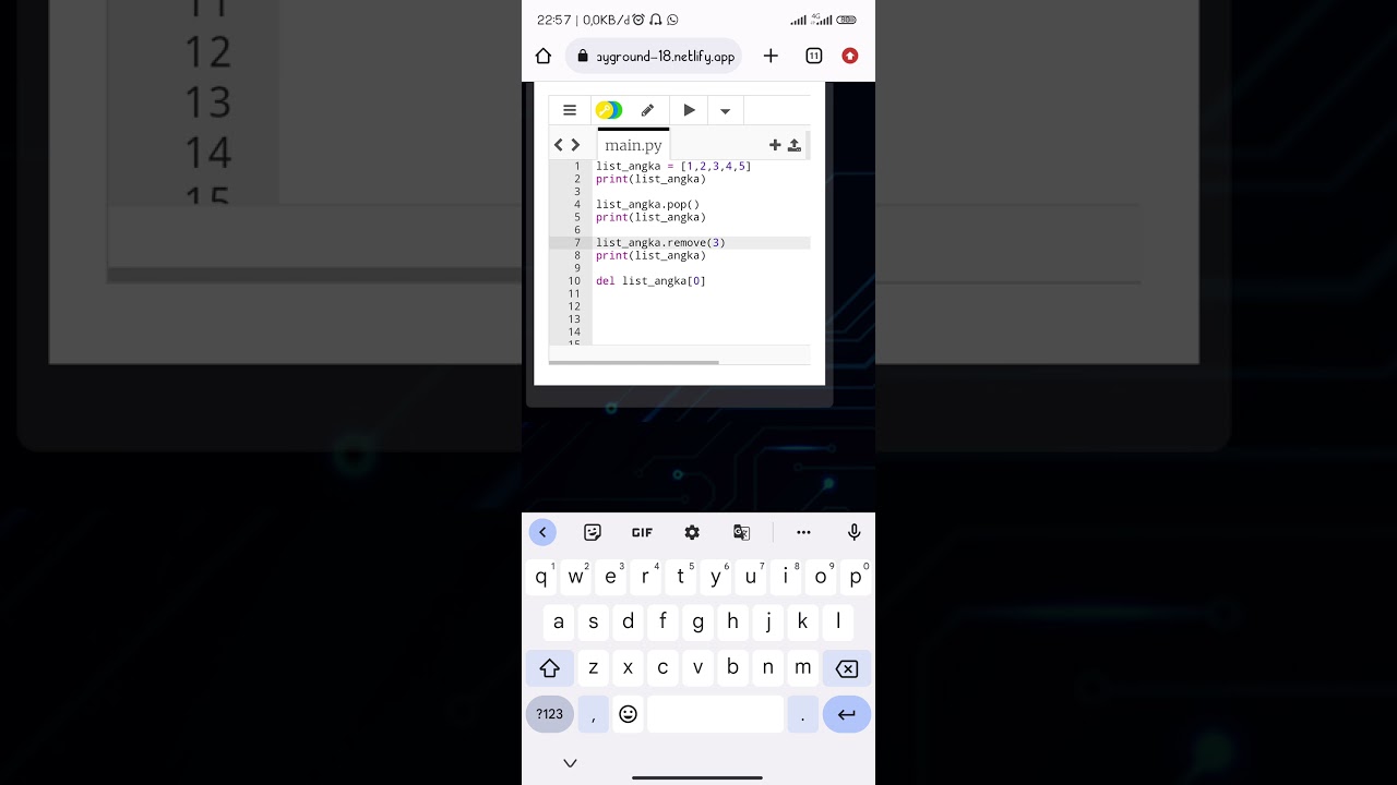 Tutorial Menghapus Item dari List dalam Pemrograman Python #algorithm #tutorial #python