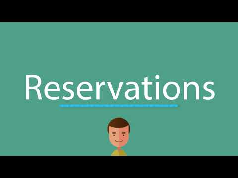 Reservations pronunciation