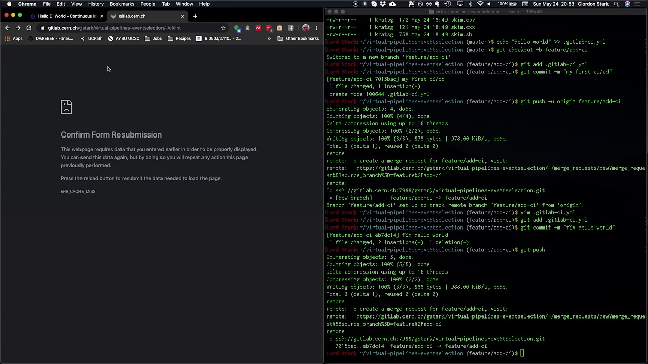 [GitLab CI/CD Tutorial] 06: Hello CI World