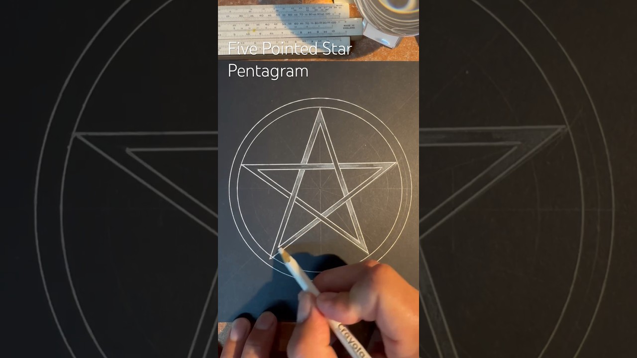 How to draw the Pentagram Five Pointed Star. Fast