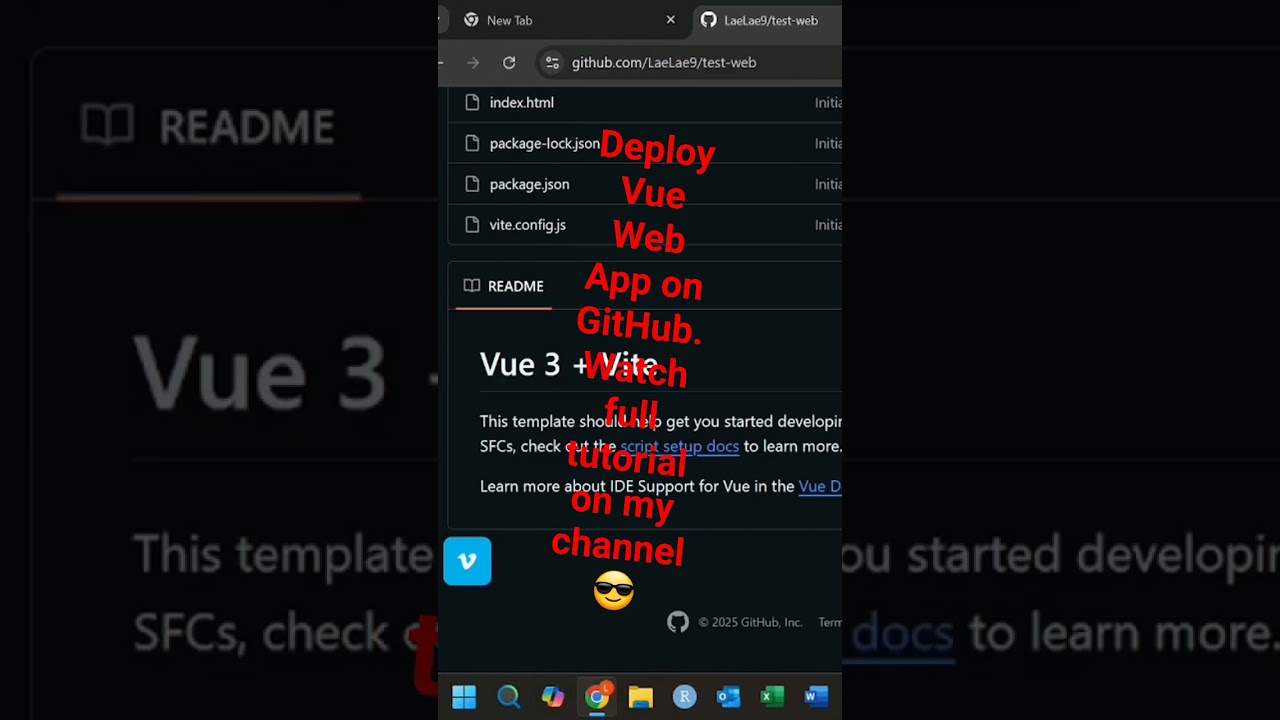 How to deploy Vue js Web App on GitHub #githubpages #vuejs #webdevelopment