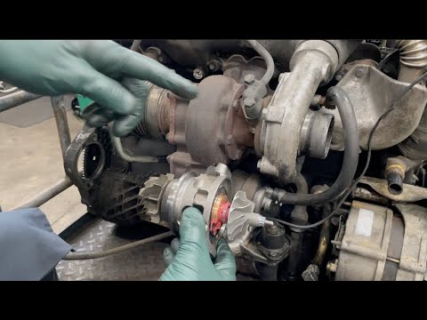 Garrett T3 Turbo Center Section Removal on the Engine: Rusty Bolts Out! @www.mercedessource.com