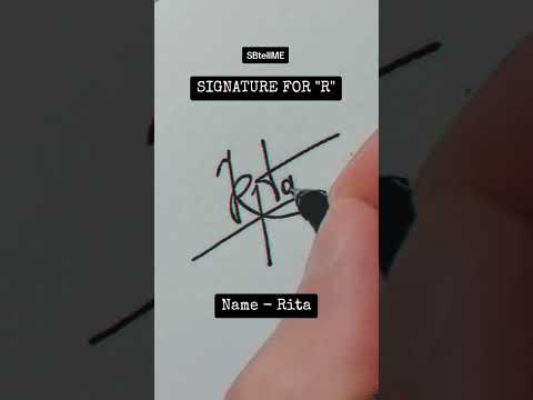 Signature for R | Rita | SBtellME Calligraphy and Handwriting #shorts #signature #calligraphy