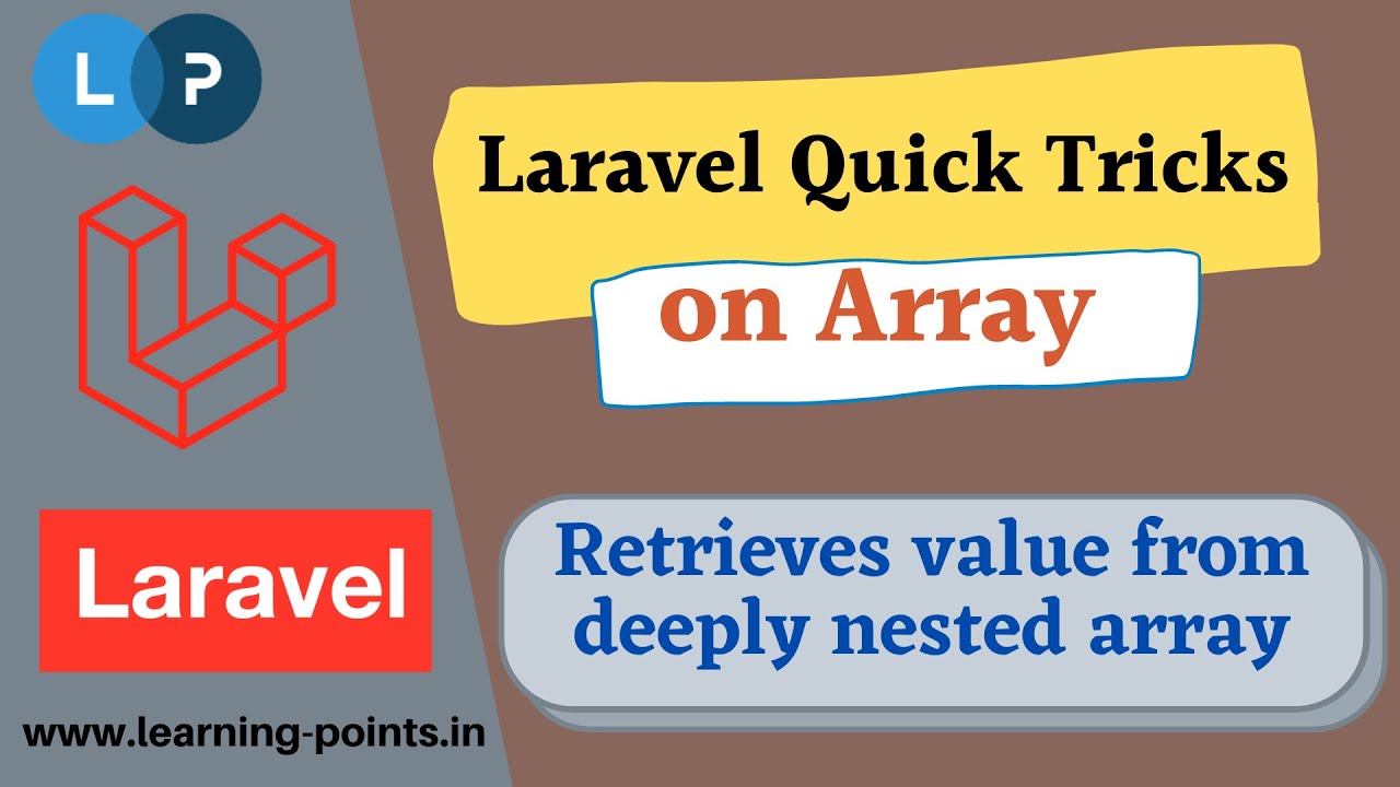 Arr::get() - returns value from nested array | Array functions | Laravel Tutorial | Learning Points
