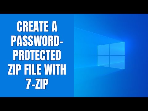 How to create a password-protected ZIP file in Windows 11 with 7Zip