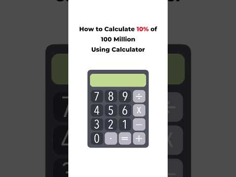 How to Calculate 10 Percent of 100 Million Using Calculator #shorts