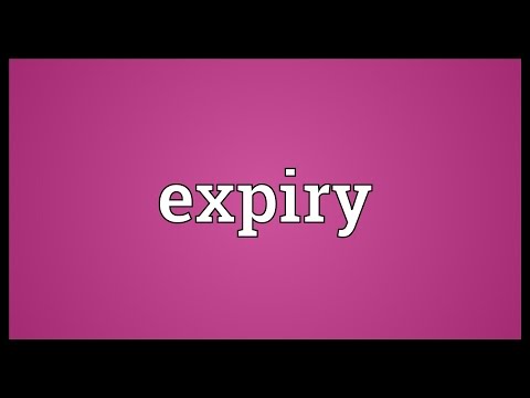 Expiry Meaning