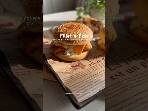 Fillet-o-Fish Burger 🍔/ Crispiest Fish burger Recipe just like McDonald’s!!🤗 with tartar sauce